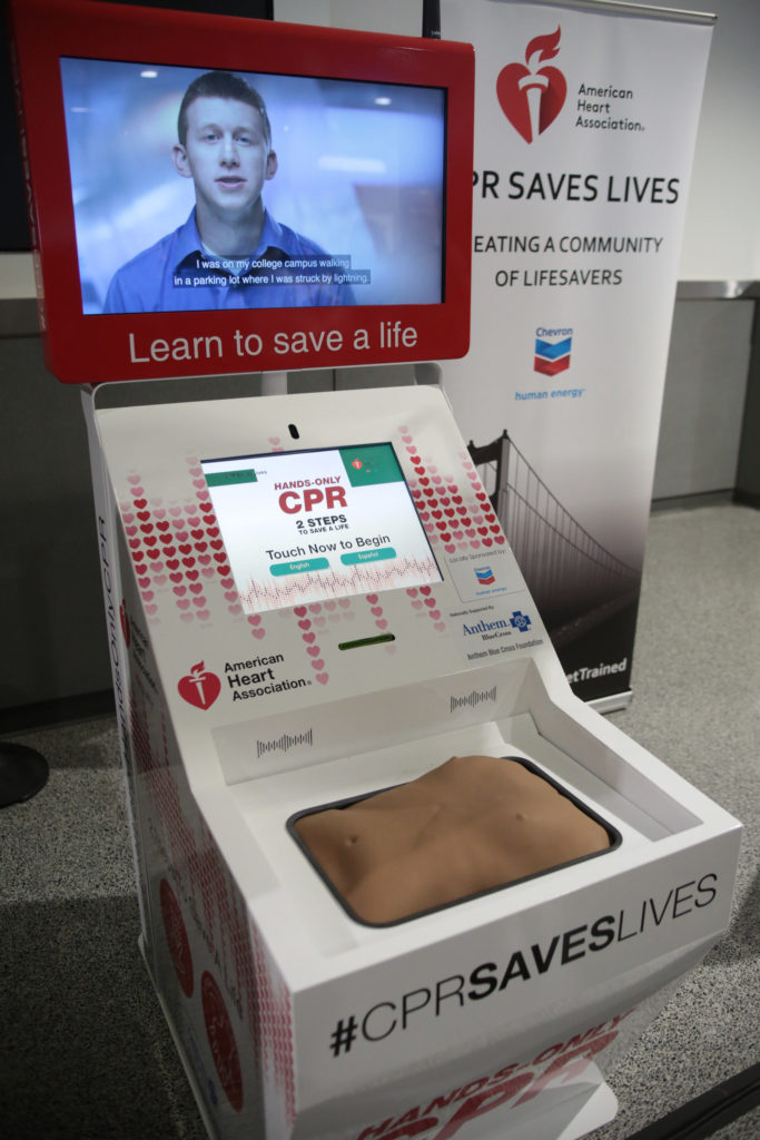 CPR training kiosks installed at Oakland International - Passenger ...