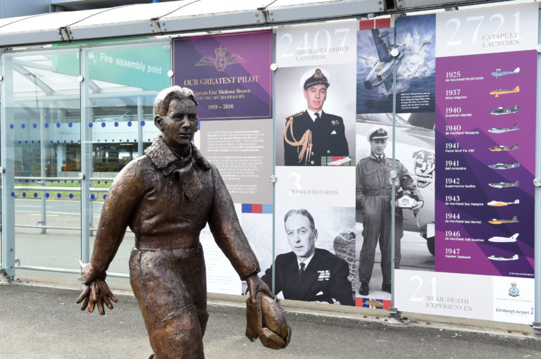Statue of Captain Eric ‘Winkle’ Brown unveiled at Edinburgh Airport ...