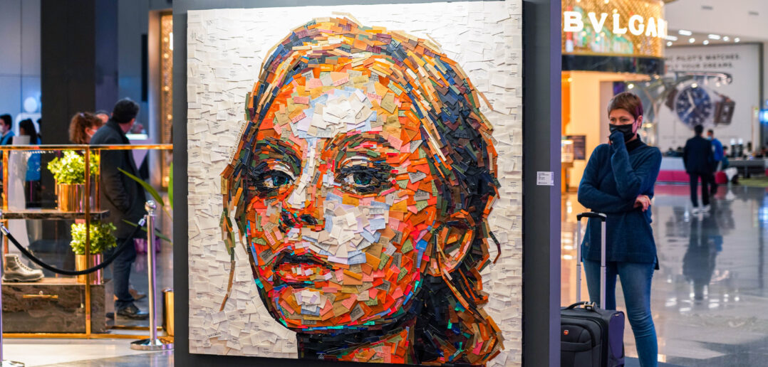 Istanbul Airport exhibits eco-friendly portraits made from waste ...