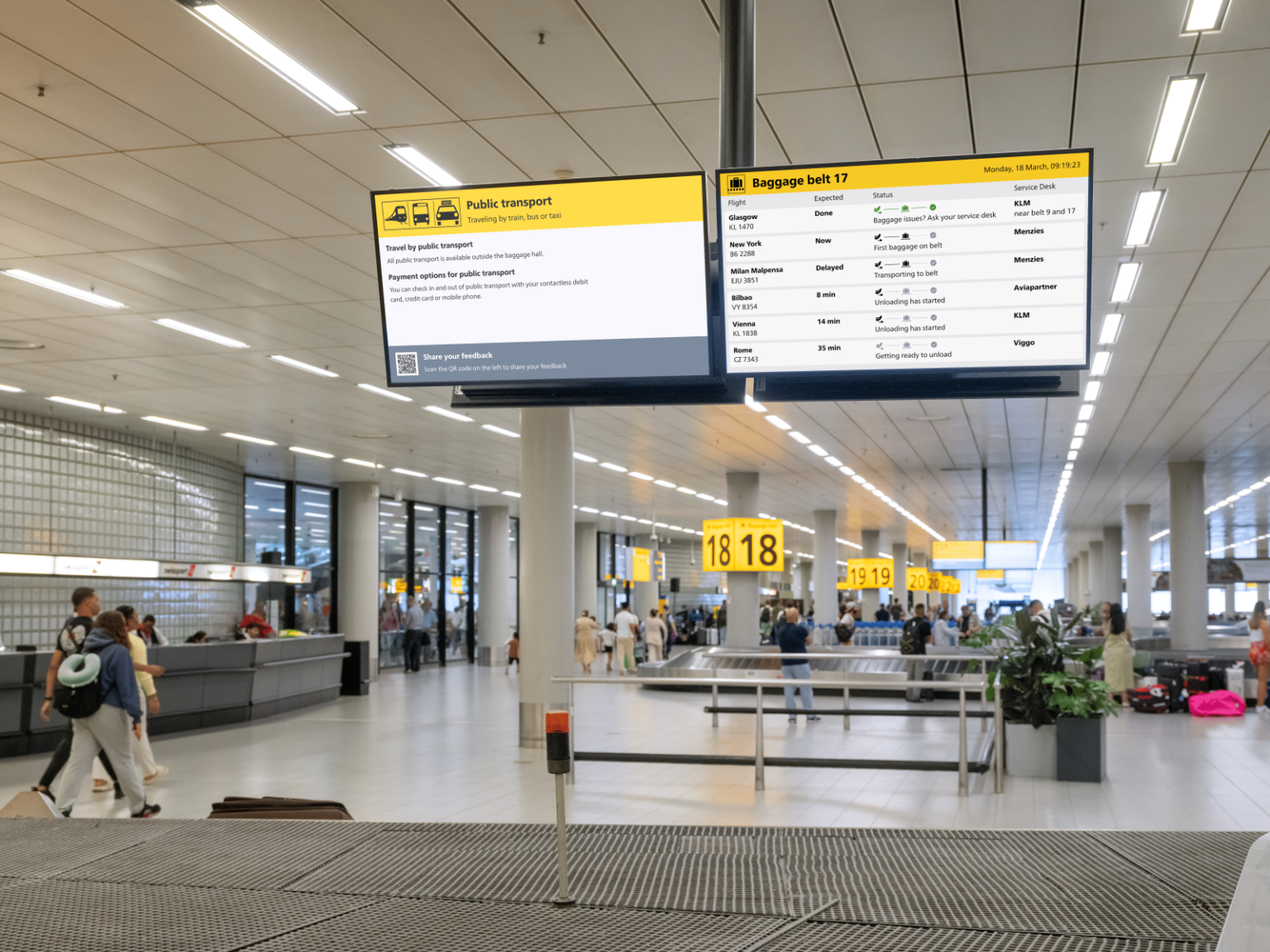 Schiphol introduces real-time baggage waiting time information ...