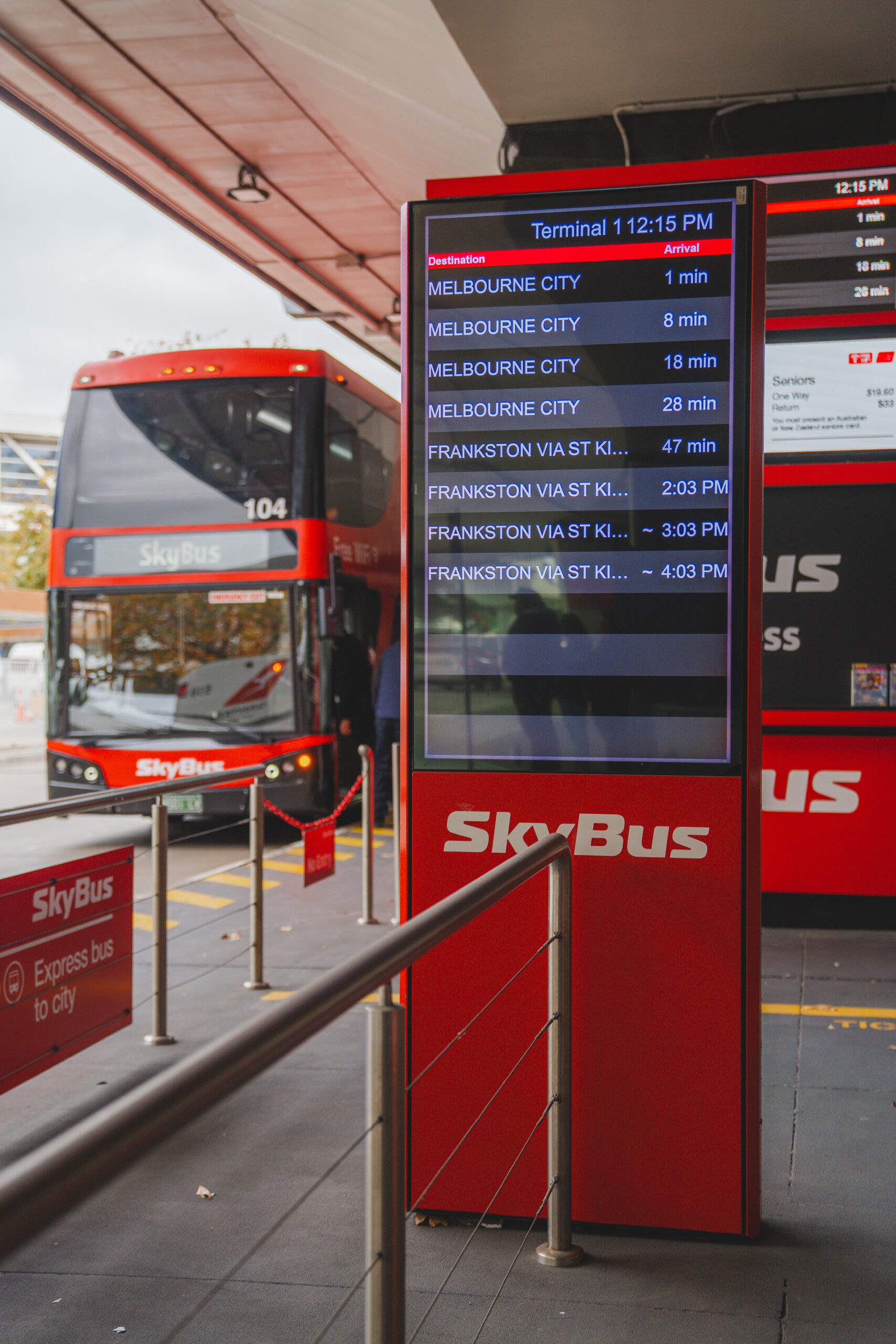 Melbourne Airport installs real-time information displays for bus ...